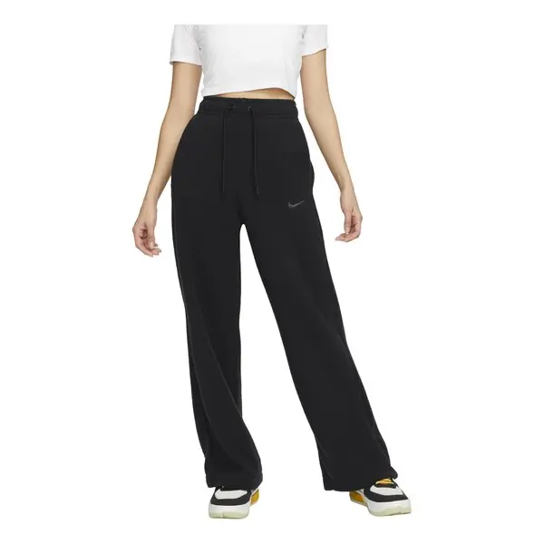 Nike Plush Wide Leg Pants - Black