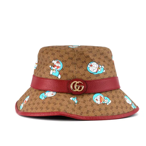 Gucci X Doraemon Bucket Hat - Brown/burgundy