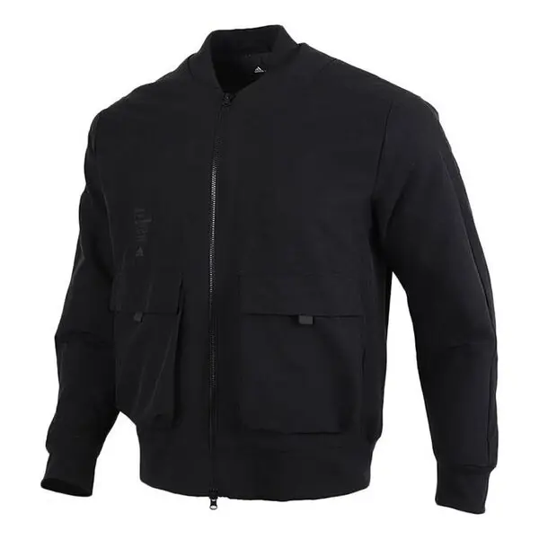 Adidas Fleece Lined Bomber Jacket - Black