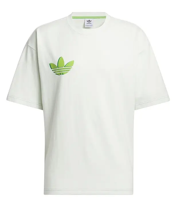 Adidas Originals Casual Graphic T-shirt Asia Sizing 'white Green - White/green