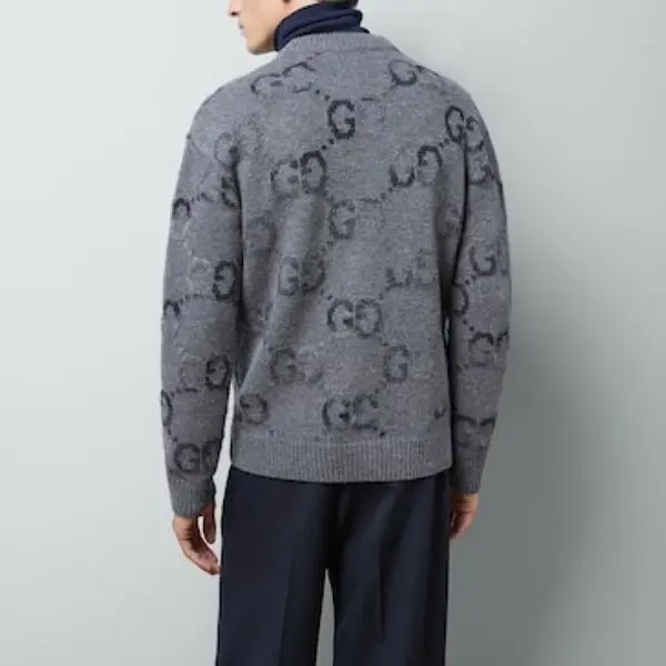 Gucci Gg Intarsia Wool Cardigan