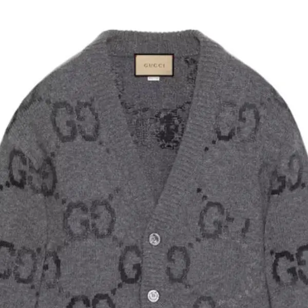 Gucci Gg Intarsia Wool Cardigan