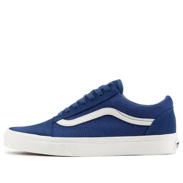 VANS Old Skool Woven Check Low Top Sneakers - Blue/white