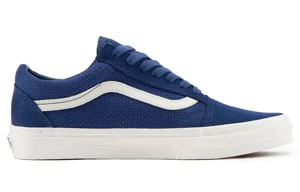 VANS Old Skool Woven Check Low Top Sneakers - Blue/white