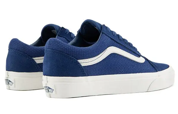 VANS Old Skool Woven Check Low Top Sneakers - Blue/white