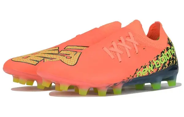 NEW BALANCE Furon V7 Pro Hg Athletic Cleats - Orange/volt Green