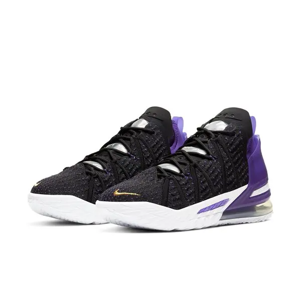 Nike Lebron Lakers High Top Sneakers - Black