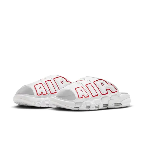Nike More Uptempo Slides - White/red
