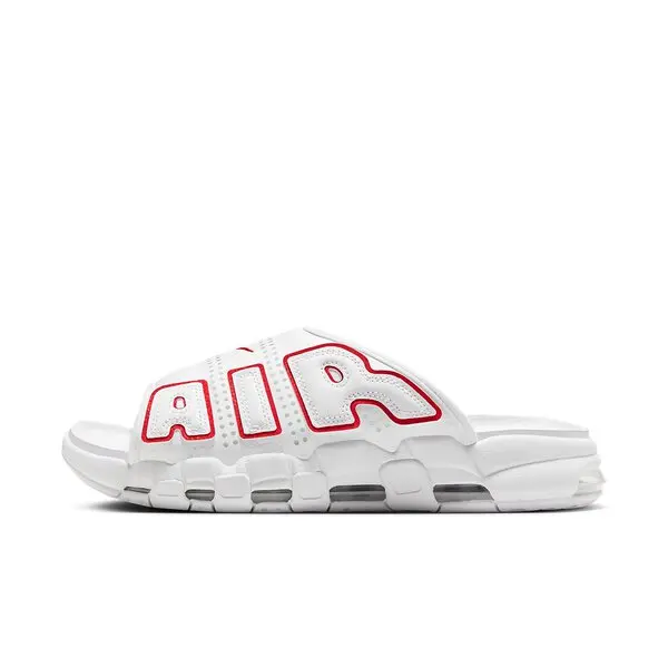 Nike More Uptempo Slides - White/red