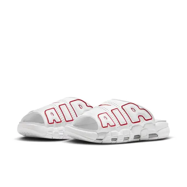 Nike More Uptempo Slides - White/red