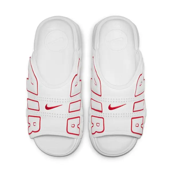 Nike More Uptempo Slides - White/red