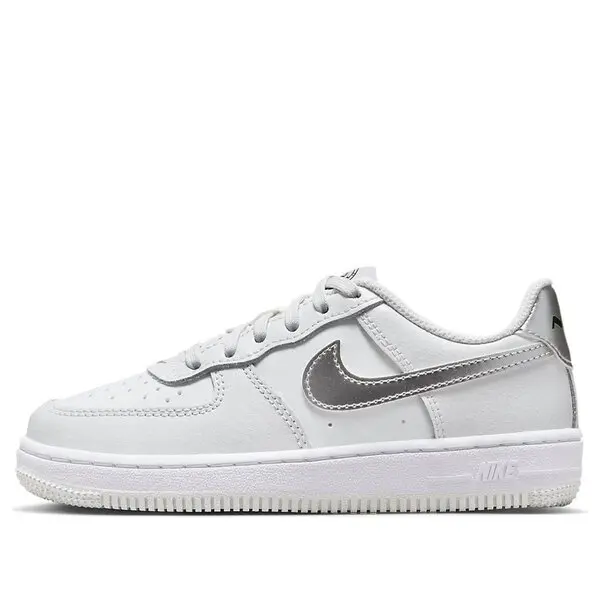 Nike Force 1 Low Athletic Sneakers - White/silver
