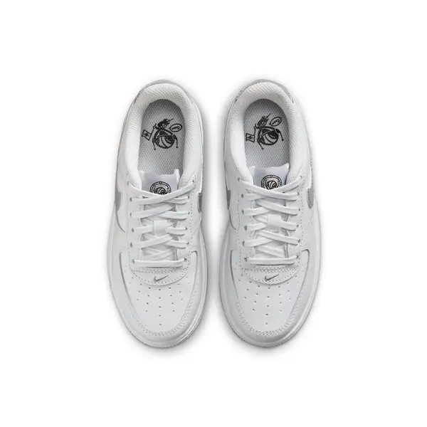 Nike Force 1 Low Athletic Sneakers - White/silver