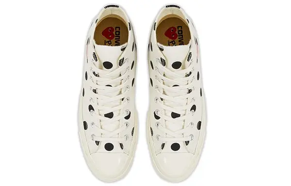 CONVERSE X Comme Des Garçons Play Chuck 70 Hi Polka Dot Sneakers
