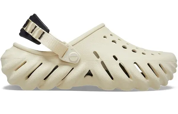 CROCS Echo Clogs - Bone/black/beige