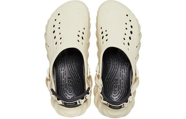 CROCS Echo Clogs - Bone/black/beige