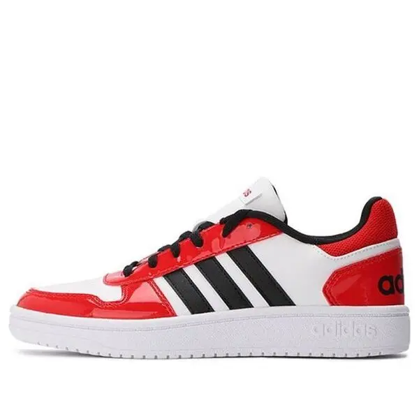 Adidas Hoops 2.0 Low Top Sneakers - Red/white/black