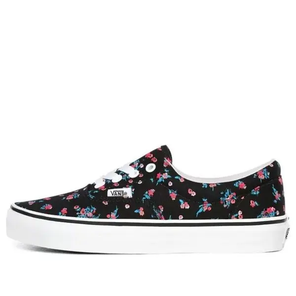 VANS Era Floral Print Lace-up Sneakers - Black