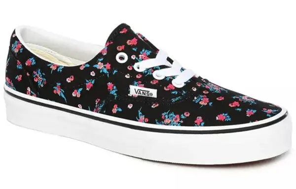 VANS Era Floral Print Lace-up Sneakers - Black