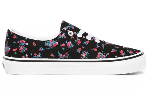 VANS Era Floral Print Lace-up Sneakers - Black