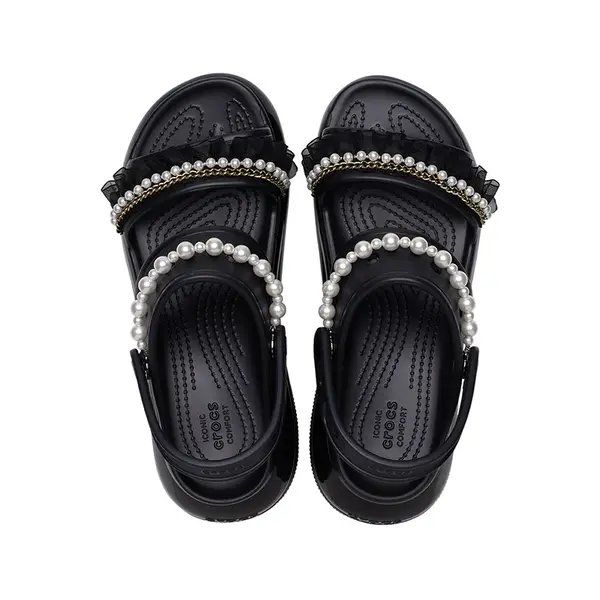 CROCS Mega Crush Pearl Ruffle Sandal