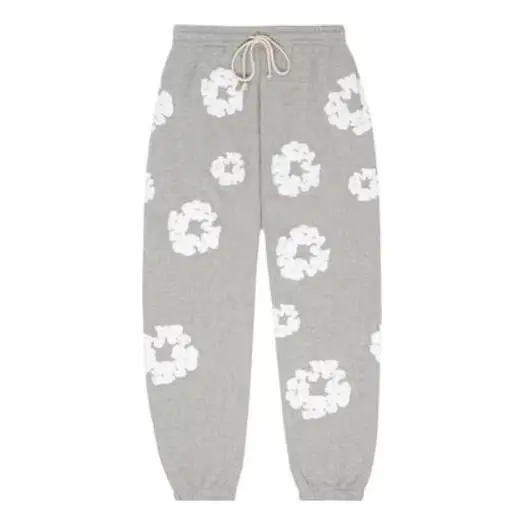 DENIM TEARS Cotton Wreath Sweatpants - Grey/white