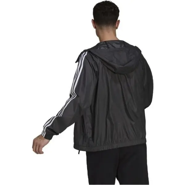 Adidas Bsc Classic Zipper Pocket Drawstring Hooded Jacket