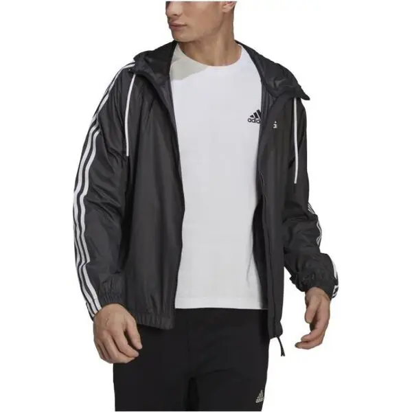 Adidas Bsc Classic Zipper Pocket Drawstring Hooded Jacket