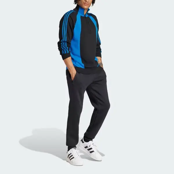 Adidas Quarter-zip Jumper - Blue/black
