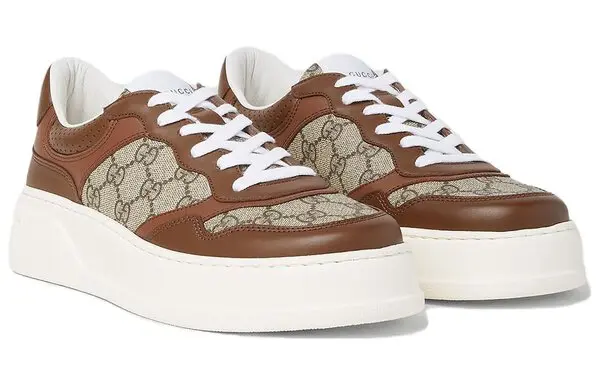 Gucci Gg Supreme Sneakers - Beige/ebony/brown