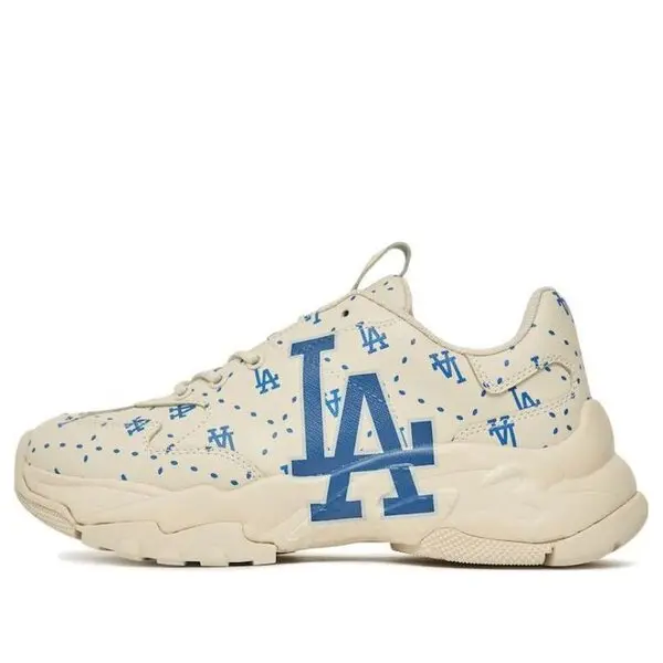 MLB Bigball Chunky Monogram La Dodgers Sneakers - Beige/blue