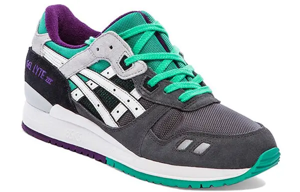 Asics Gel-lyte Iii "grape" Casual Low Top Sneakers - Grey/white