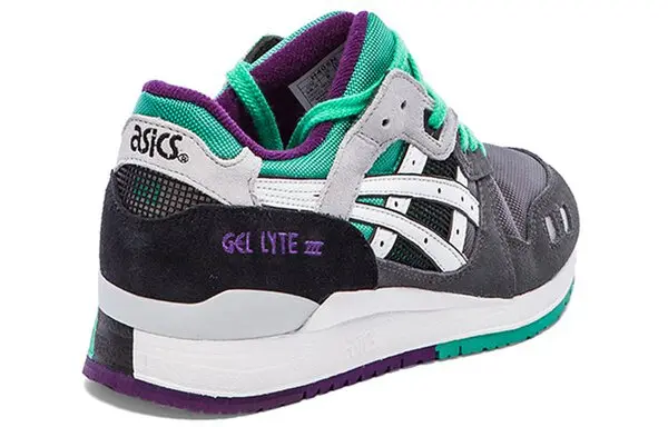Asics Gel-lyte Iii "grape" Casual Low Top Sneakers - Grey/white