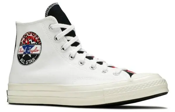 CONVERSE Chuck 70 Hi 'logo Play' White Red Black Sneakers - White/red