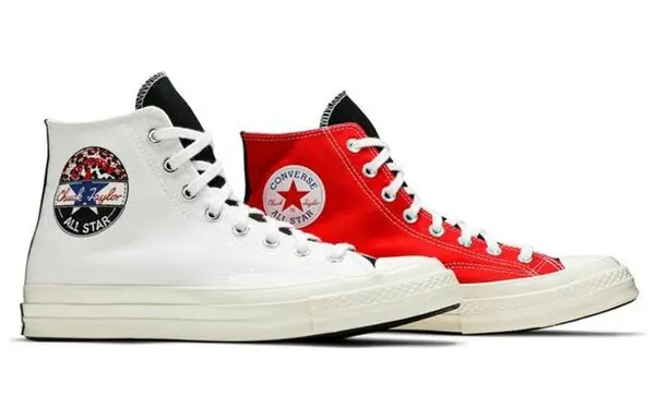 CONVERSE Chuck 70 Hi 'logo Play' White Red Black Sneakers - White/red
