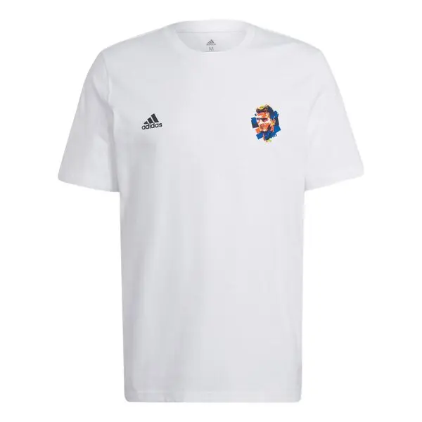 Adidas Beckham Alphabet Numeric Printing Soccer/football Athleisure Casual Sports Short Sleeve White - Multi-color