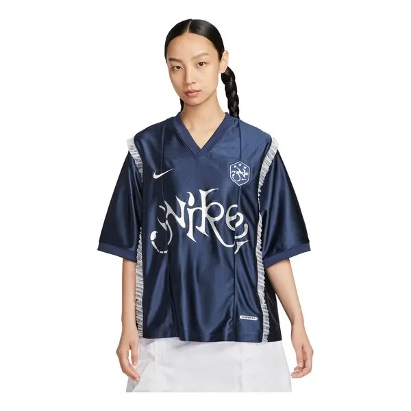 Nike Short Sleeve Printed Jersey - Midnight Blue