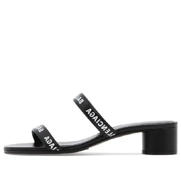 Balenciaga Round Toe Sandals - Black