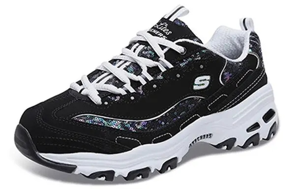Sketchers D'lites Low Top Sneakers - Black