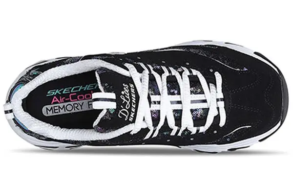 Sketchers D'lites Low Top Sneakers - Black