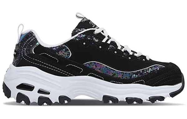 Sketchers D'lites Low Top Sneakers - Black
