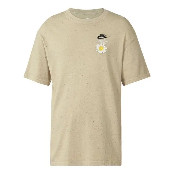 Nike Loose Knit Retro Daisy Printing Short Sleeve T-shirt - Multi-color