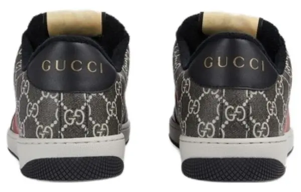 Gucci Gg Supreme Canvas Screener Sneakers - Black/grey/green