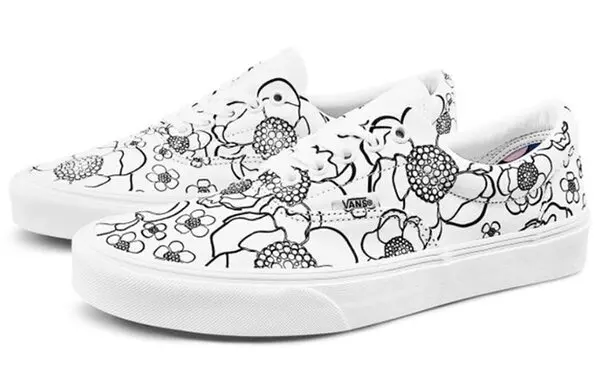VANS Era 'u-color' Floral Print Sneakers - White