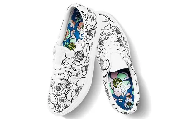 VANS Era 'u-color' Floral Print Sneakers - White