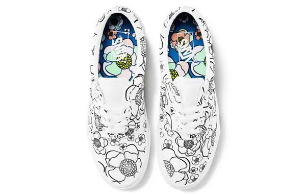 VANS Era 'u-color' Floral Print Sneakers - White