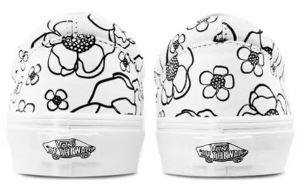 VANS Era 'u-color' Floral Print Sneakers - White