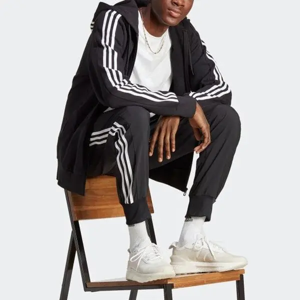 Adidas French Terry 3-stripes Full-zip Hoodie - Default Colorway