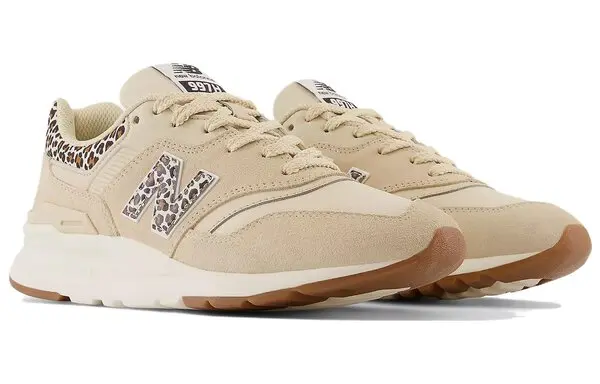 NEW BALANCE 997h Sneakers With Leopard Print Accents - Cream/brown