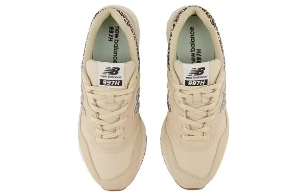 NEW BALANCE 997h Sneakers With Leopard Print Accents - Cream/brown